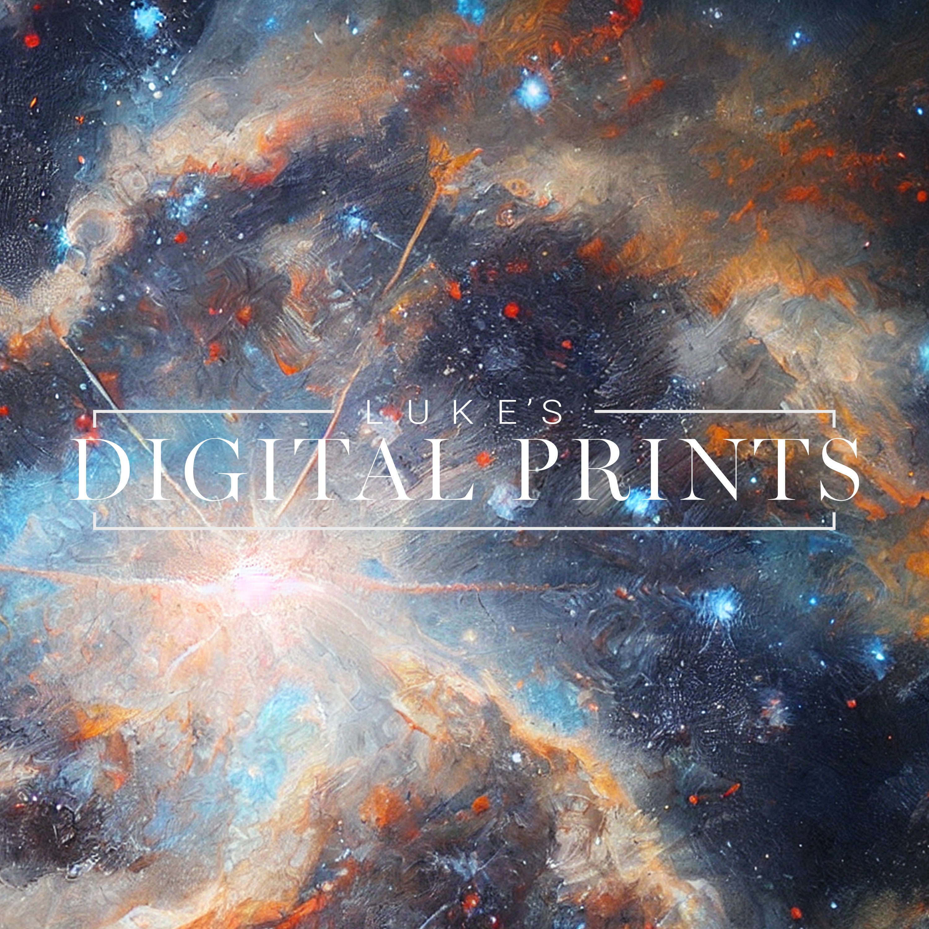 Space Art Painting Print - Solar System Nebula PRINTABLE Wall Art ...