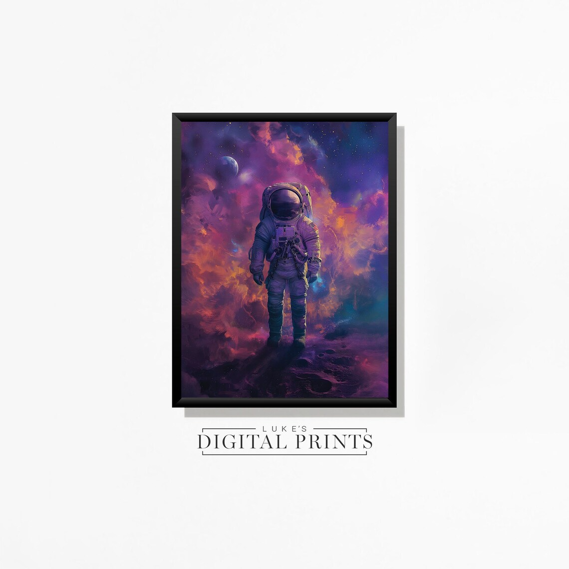 Astronaut in Space Print Bundle - Digital Download Set of 2 - Modern ...