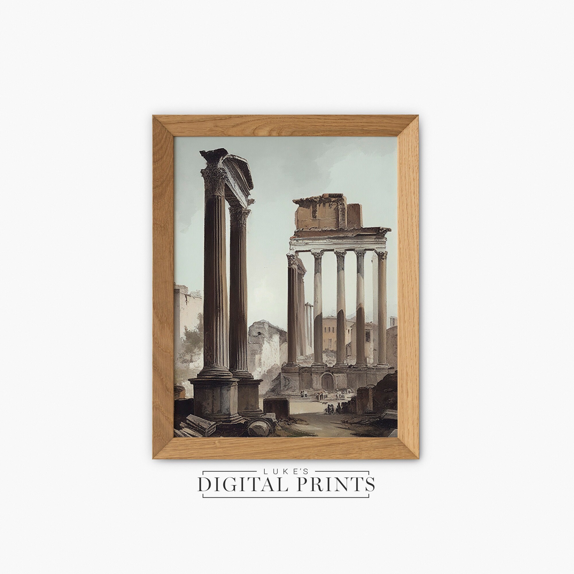 PRINTABLE Classical Roman Architecture Painting Digital - Etsy