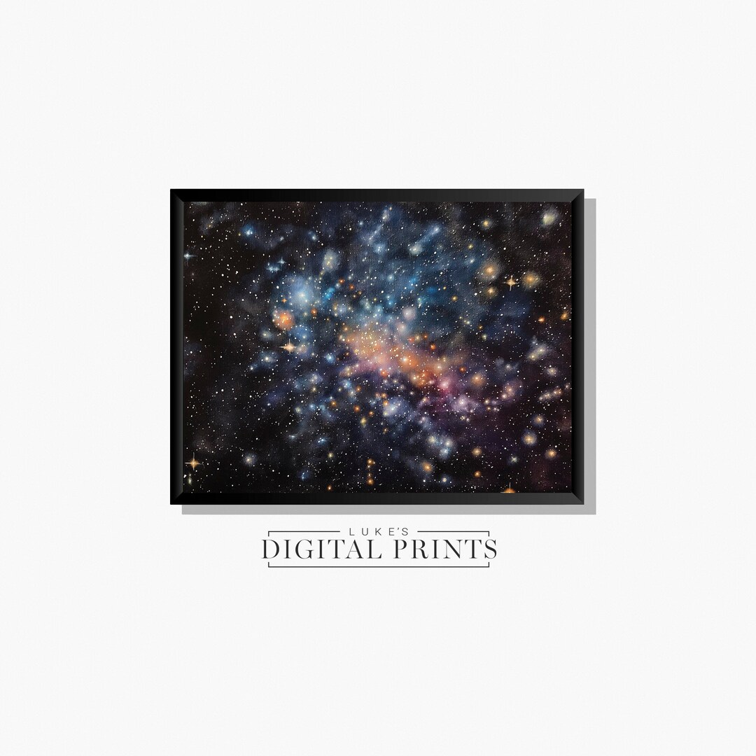 Sprinkle of Stars Print - Digital Poster Download - Starry Cosmic ...