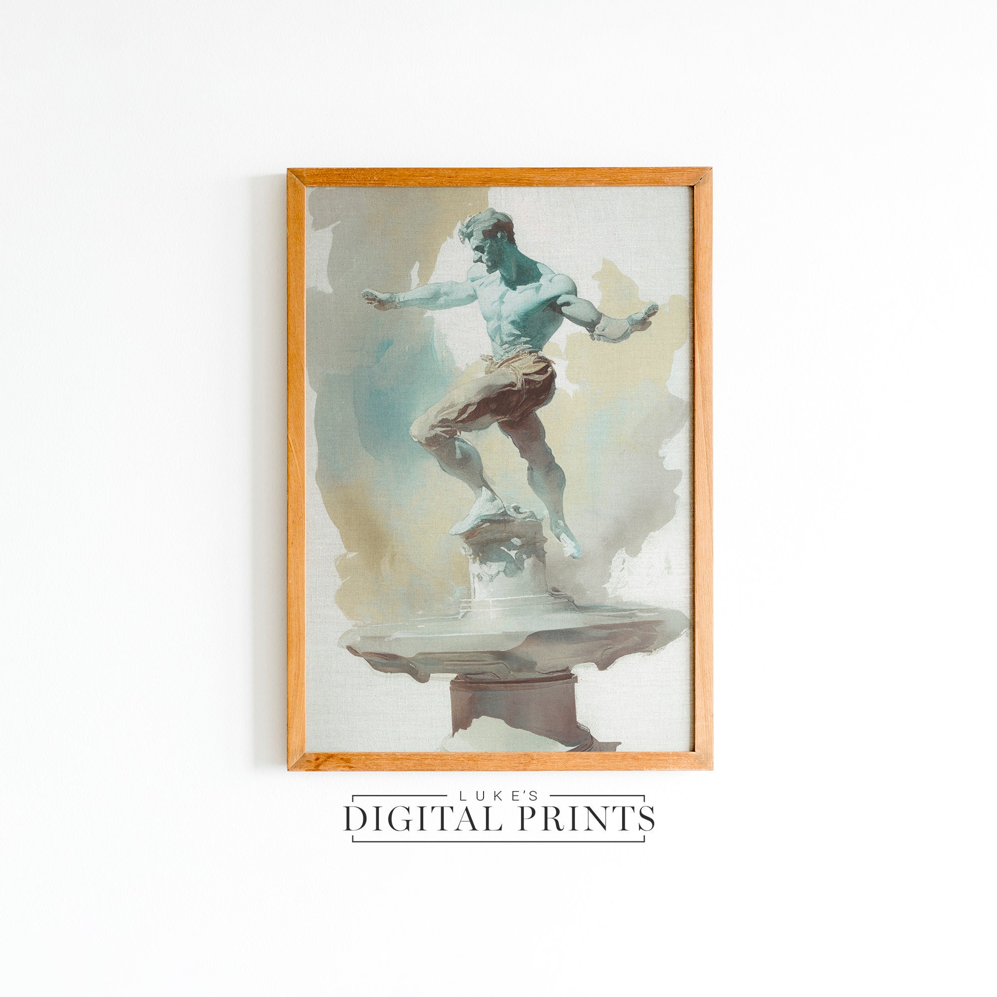 Ancient Greek Statue Watercolor Print Digital Download - Etsy