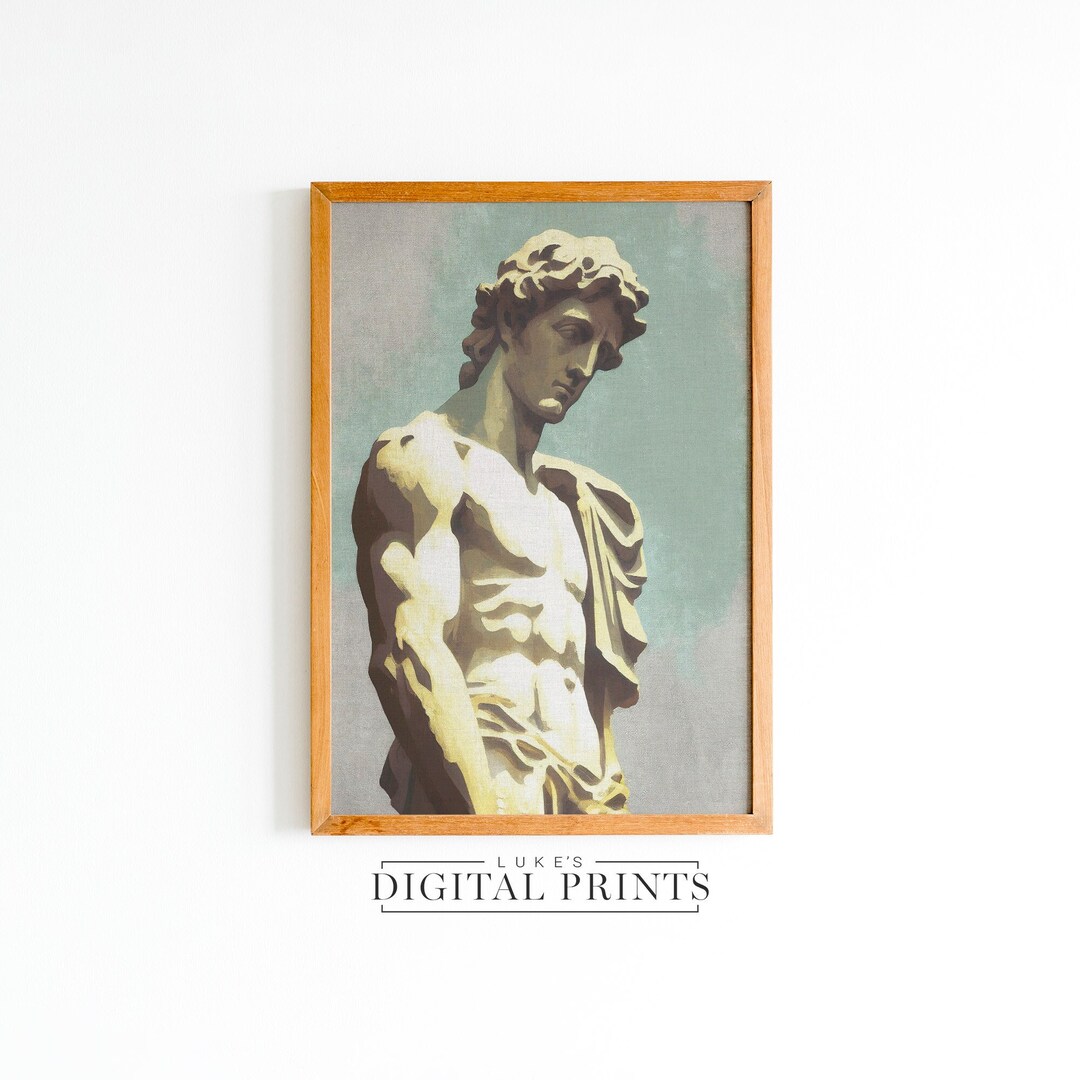 Classical Sculptured Man Art Painting - Digital Print Download ...