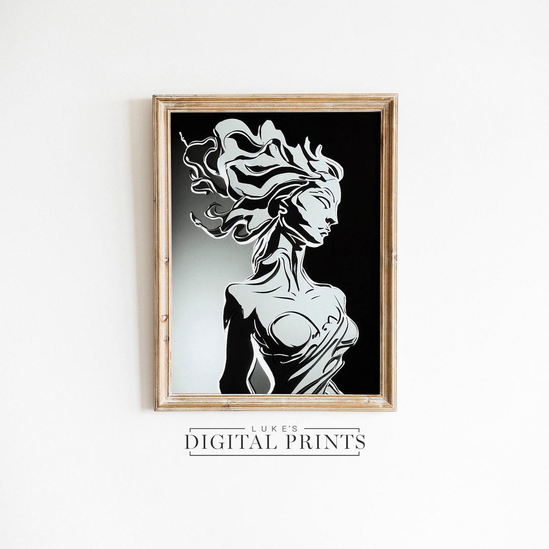 Banshee Portrait Illustration Print - Digital Download - Female Spirit ...