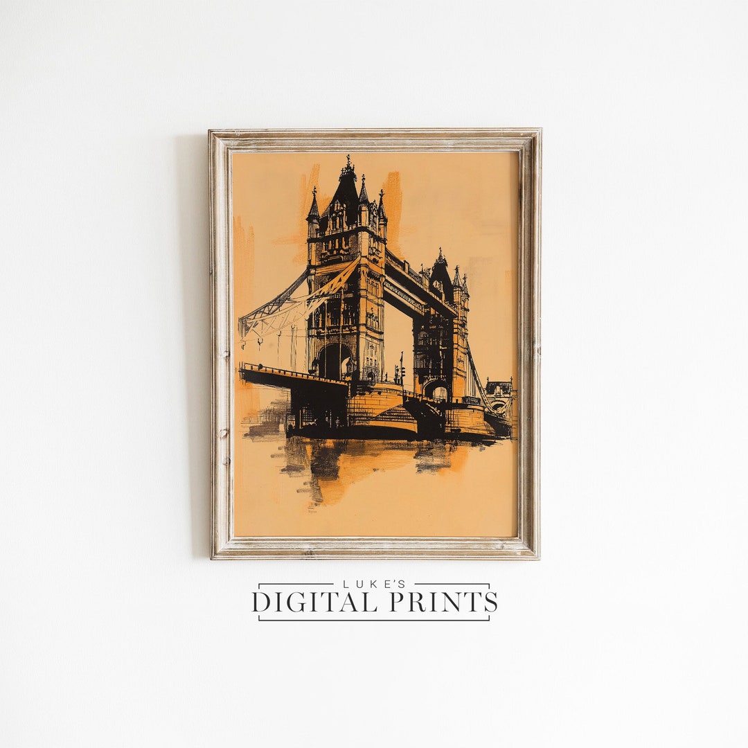 London Tower Bridge Art Print - Digital Download - Architecture Artwork ...
