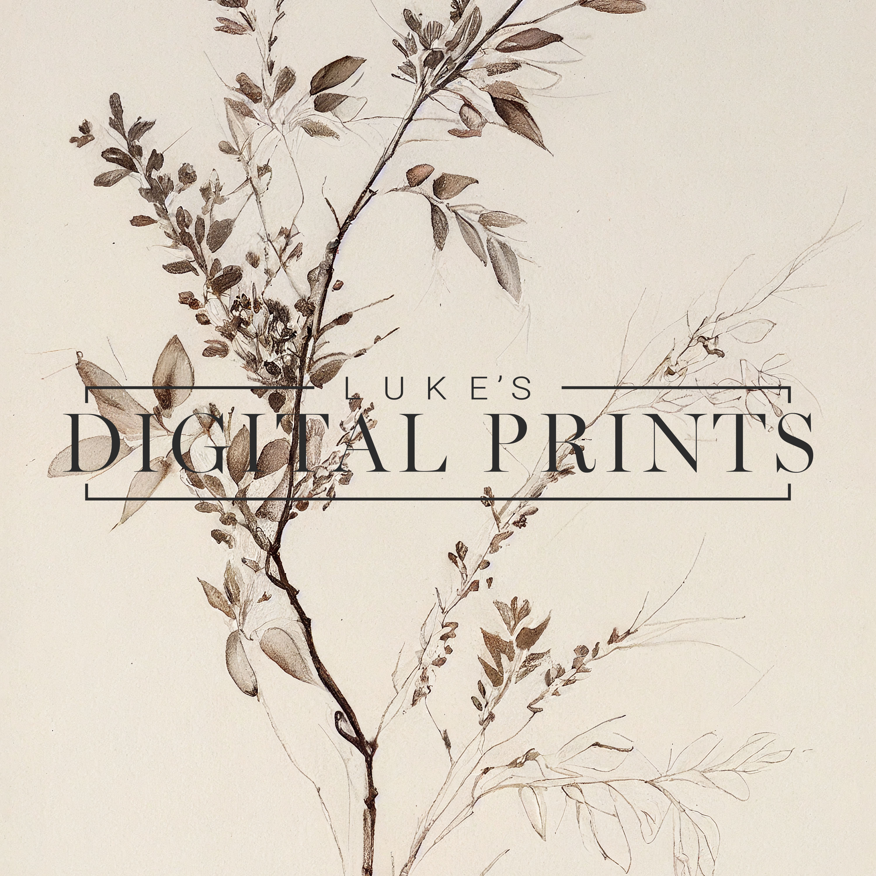 PRINTABLE Rustic Tree Branch Sketch Digital Print Download - Etsy