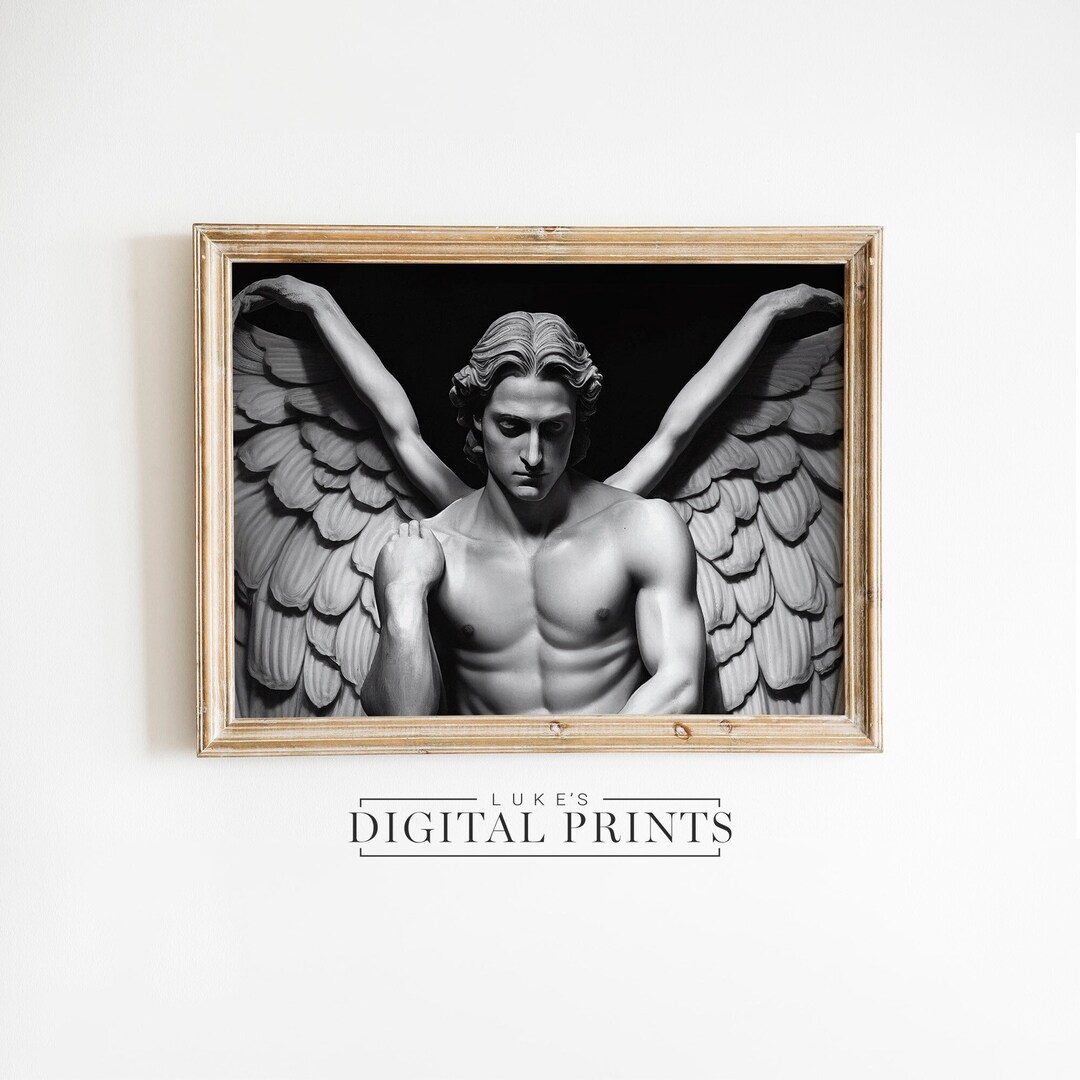 Lucifer Sculpture Print - Digital Download - Occult Devil Statue Poster ...