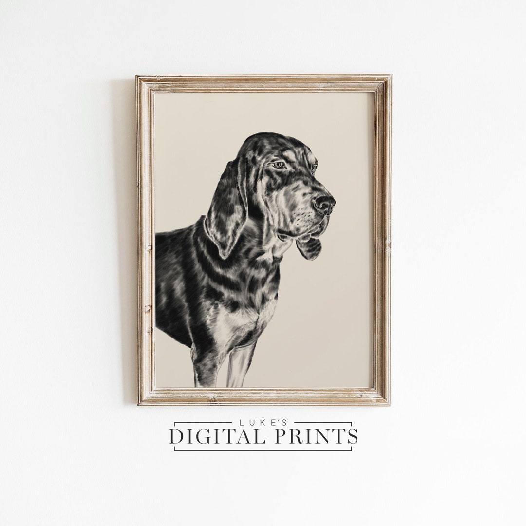 CUSTOM Dog Drawing From Photo - Vintage Style Cute Pet Sketch ...