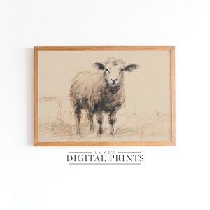 Rustic Sheep Art Prints - Digital Download Set of 2 - PRINTABLE Farm ...