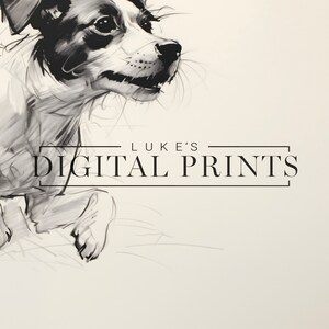 Jack Russell Jumping Drawing PRINTABLE - Digital Art Download - Small ...