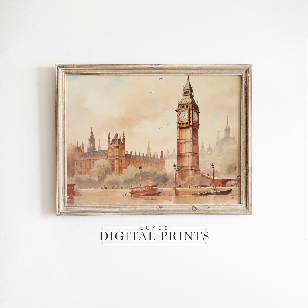 Big Ben Painting Art Print - Digital Download - Historic Westminster ...
