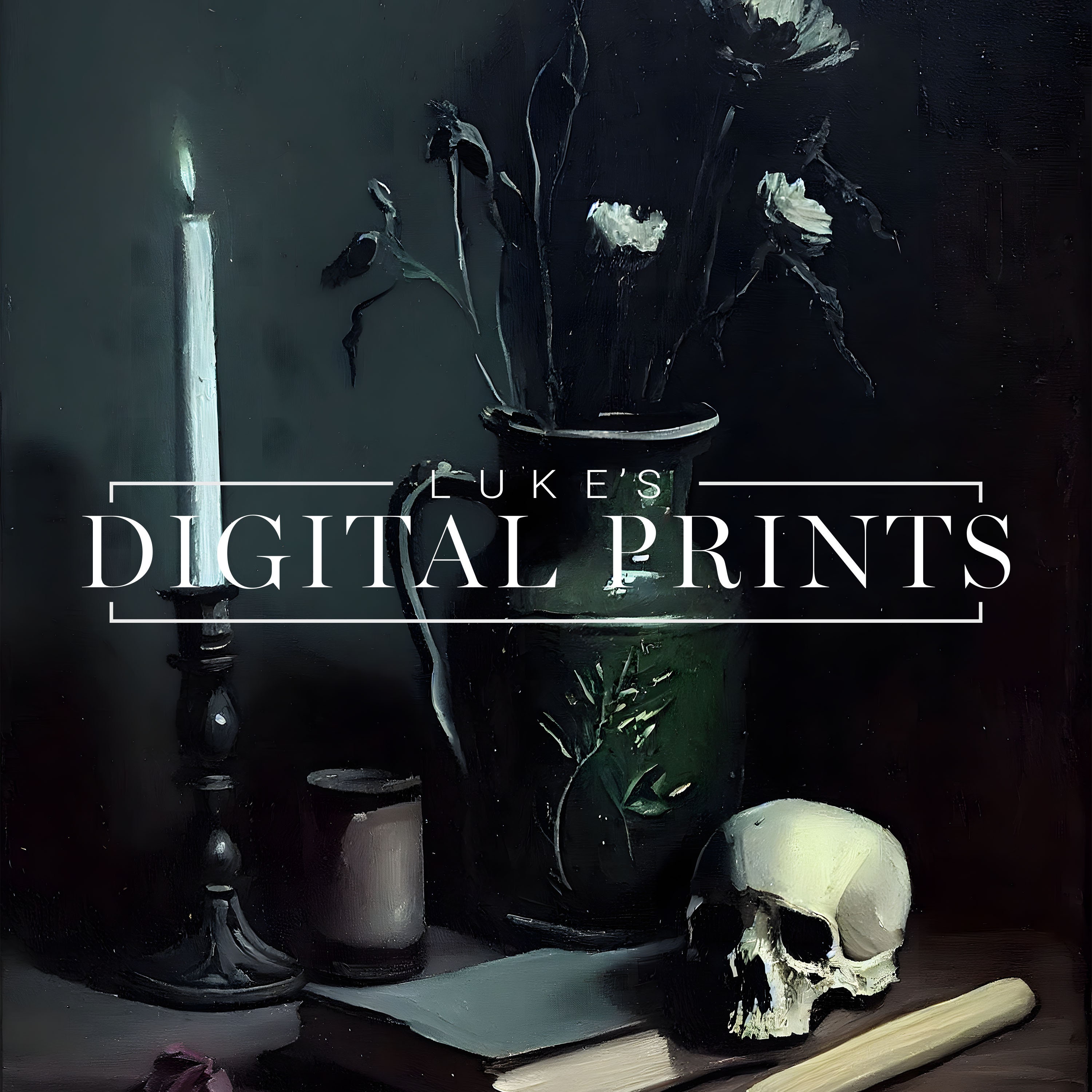 PRINTABLE Victorian Gothic Still Life Oil Painting - Digital Print ...