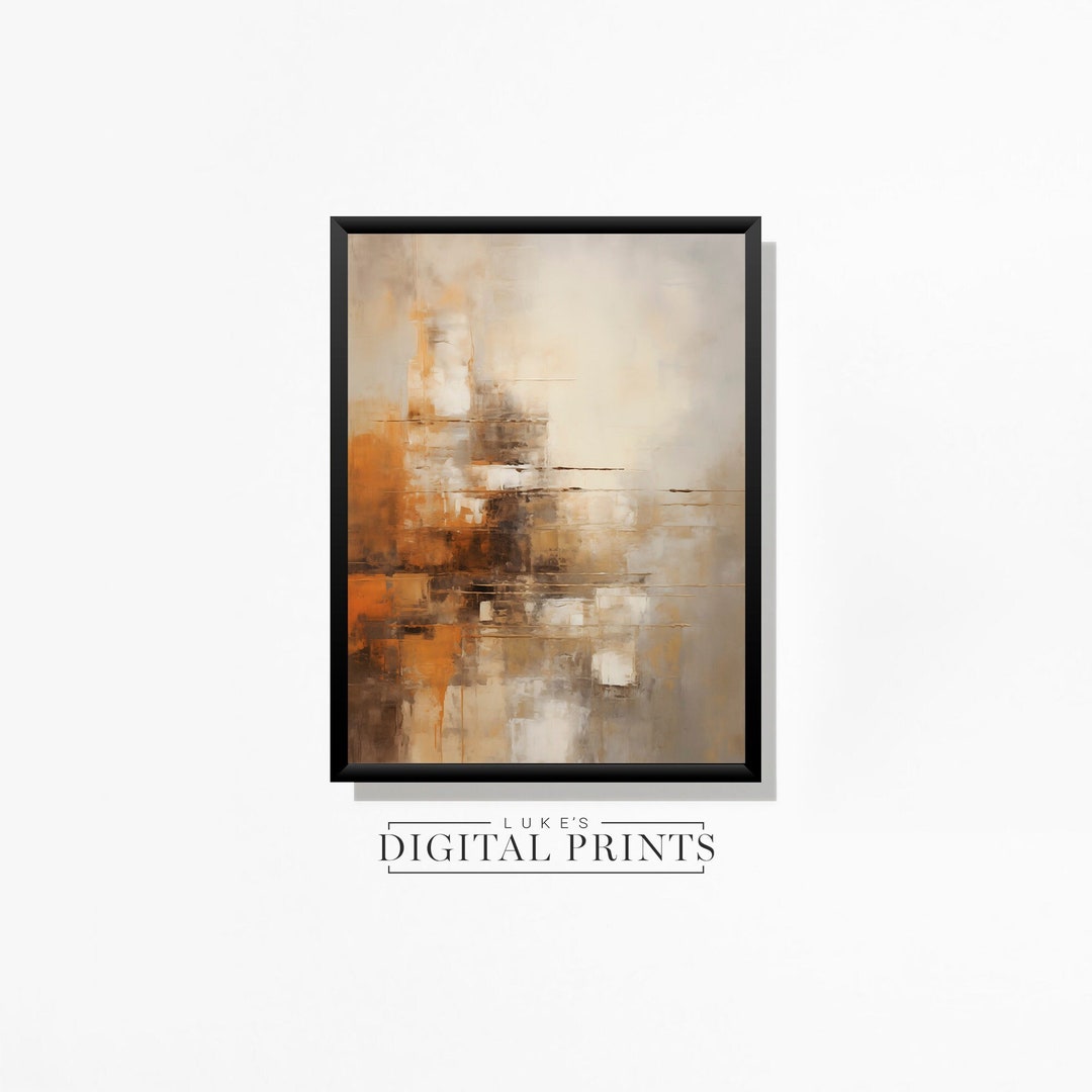 Abstract Orange Art Print - PRINTABLE Digital Poster Download - Vibrant ...