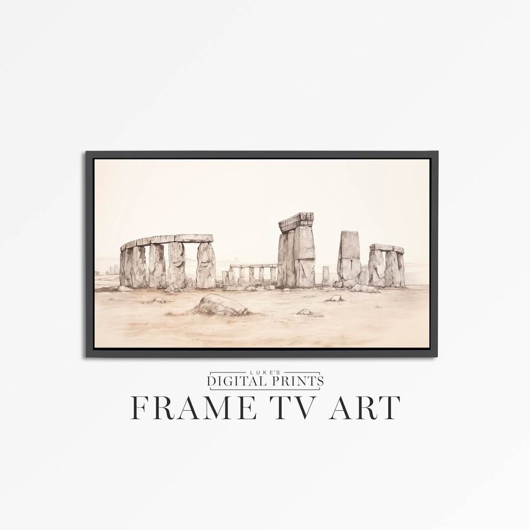 Ancient FRAME TV Art - Stonehenge Monument Painting - Historical ...