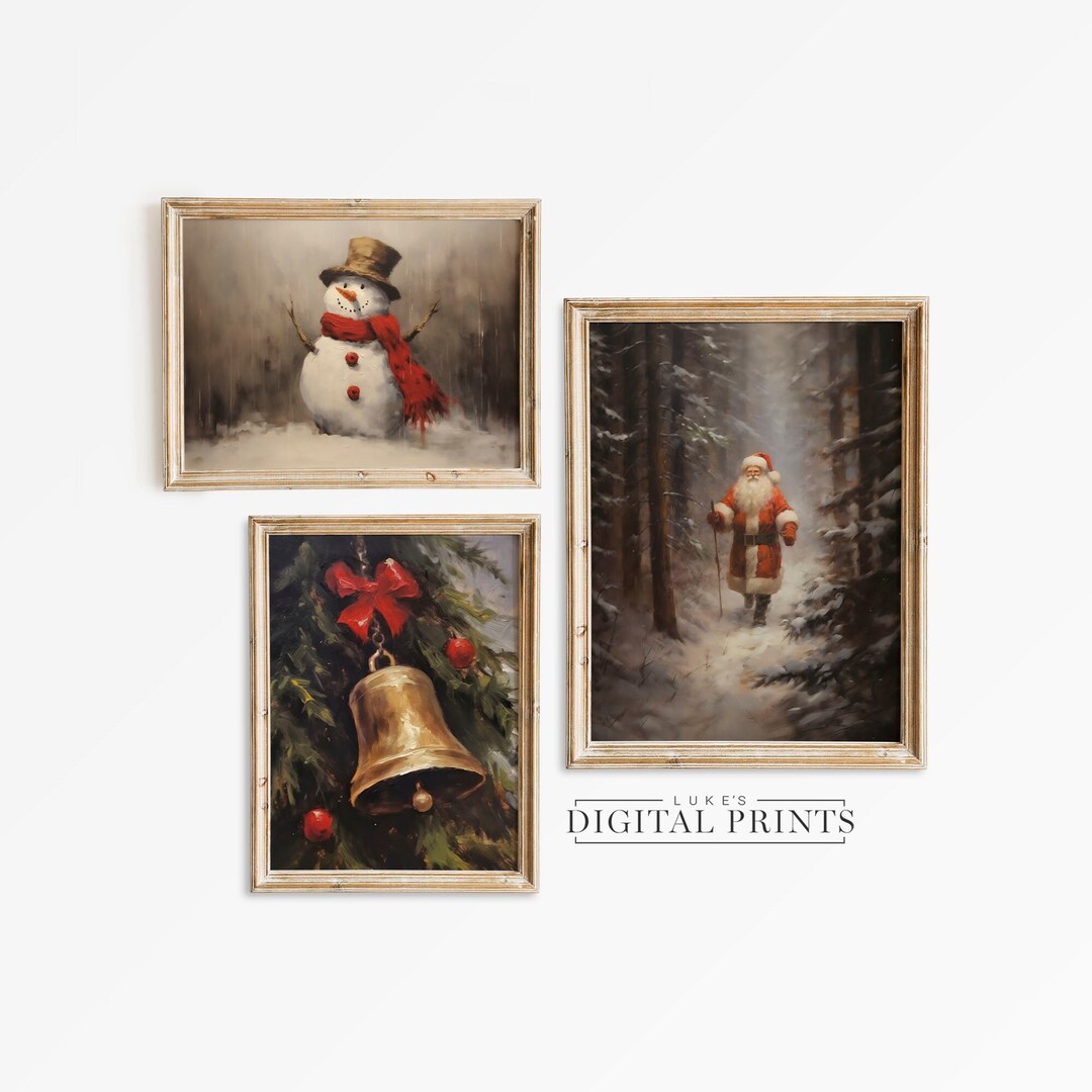 Christmas Art Gallery Set PRINTABLE Winter Decor - Digital Print ...