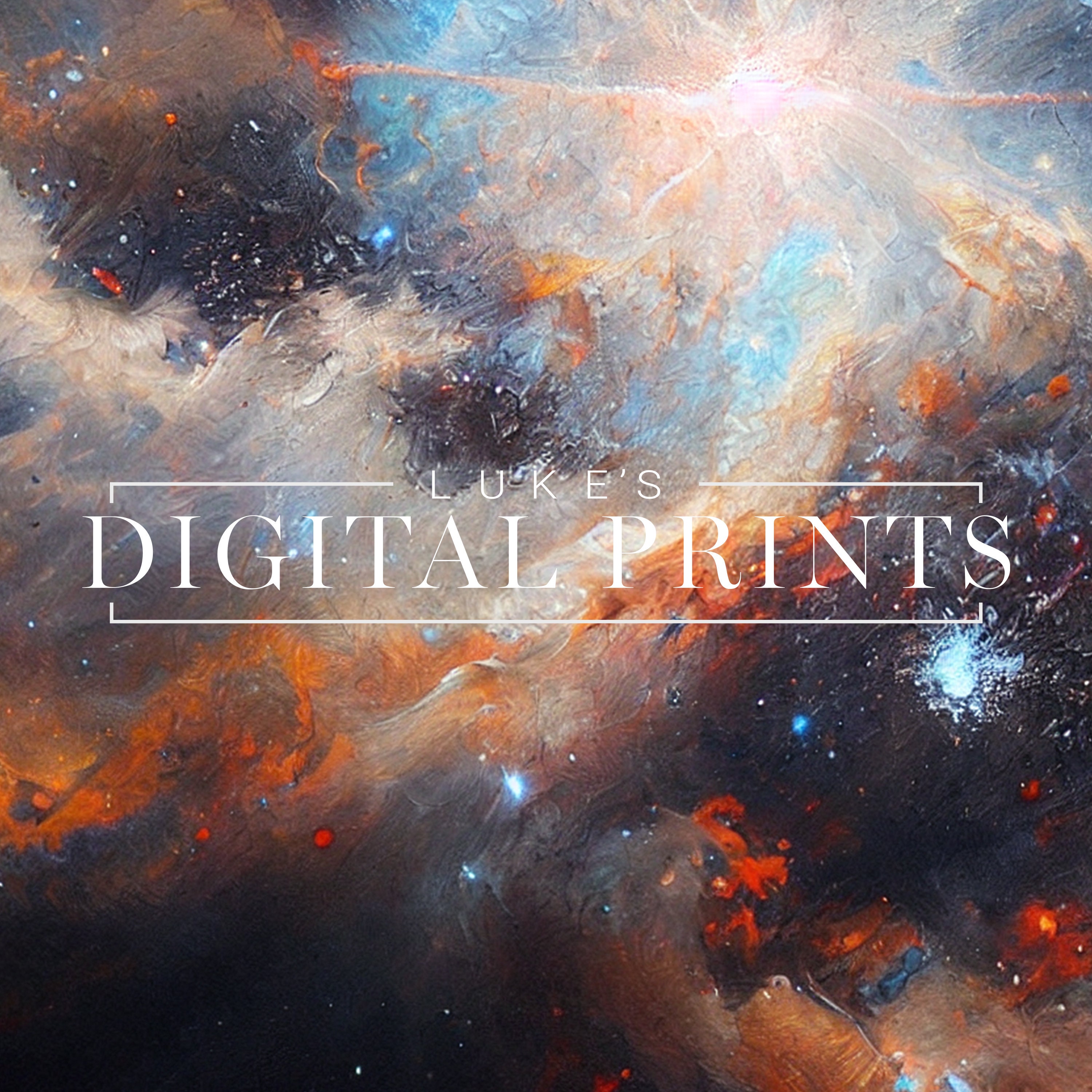 Space Art Painting Print - Solar System Nebula PRINTABLE Wall Art ...