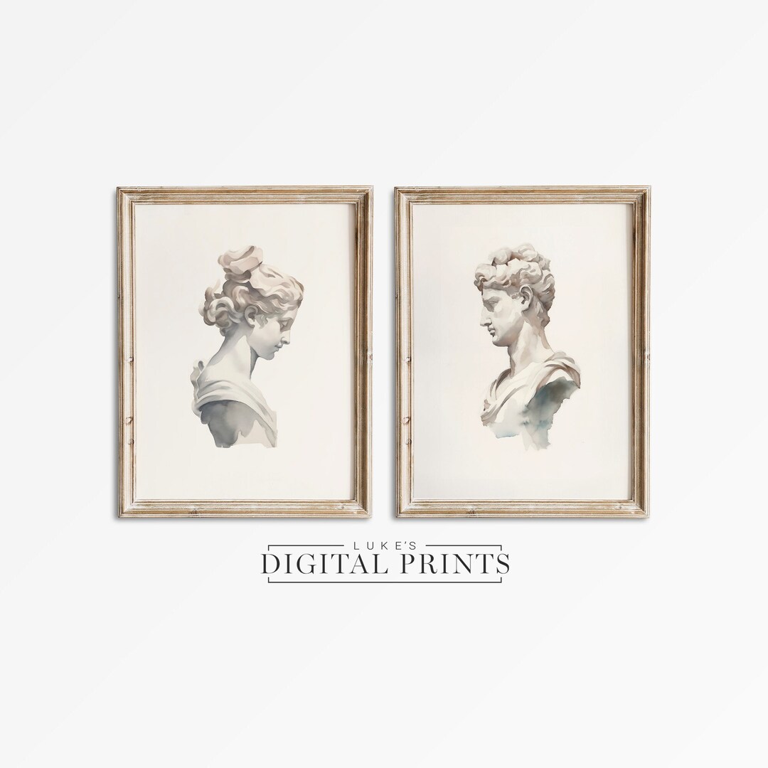 Ancient Roman Bust Art Print Set of Two - Digital Downloads ...
