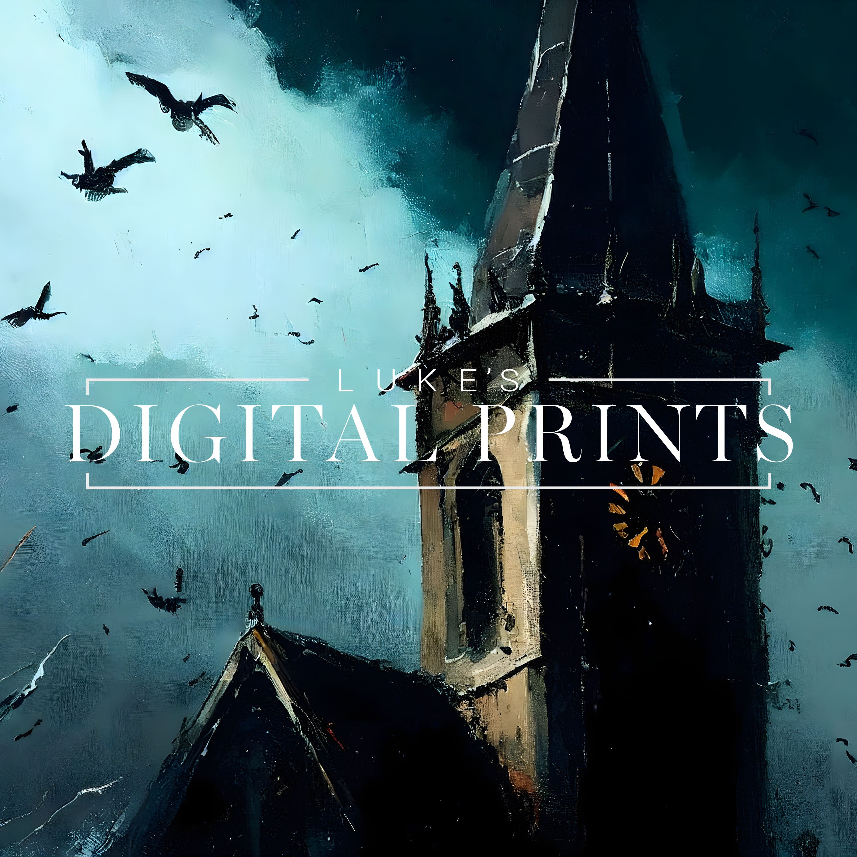 PRINTABLE Gothic Architecture Painting Set of 3 - Digital Art Print ...