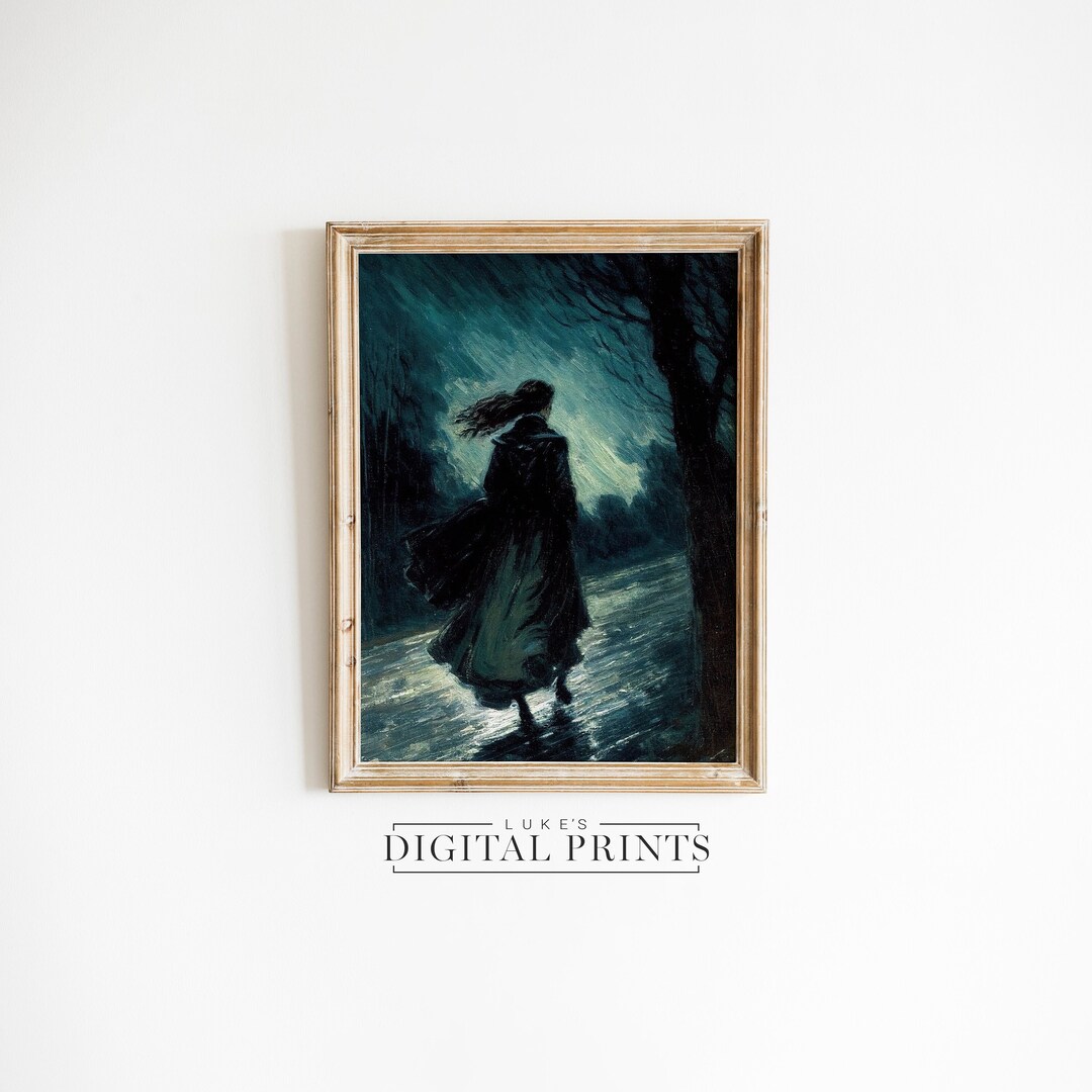 Dark Moody Portrait Oil Painting - Digital Print Download - Vintage ...