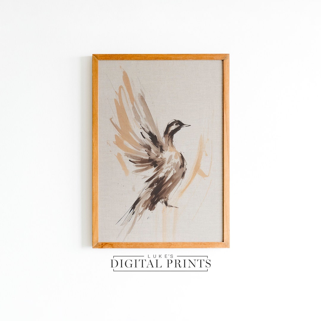 Duck Flying Sketch Art Digital Print Download DRUCKBARE Minimalist ...
