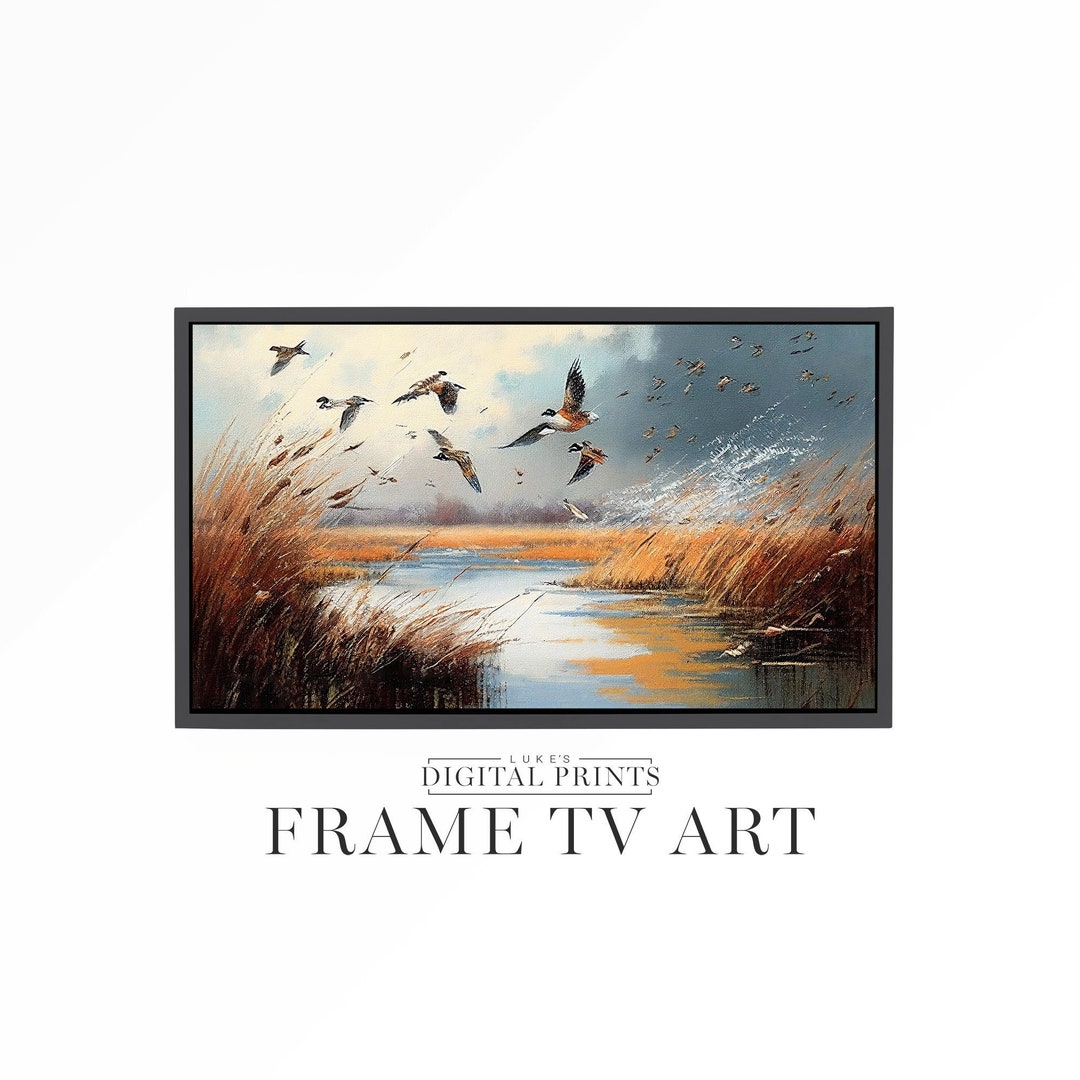 FRAME TV Art Digital Download - Duck Landscape Oil Painting for Samsung ...