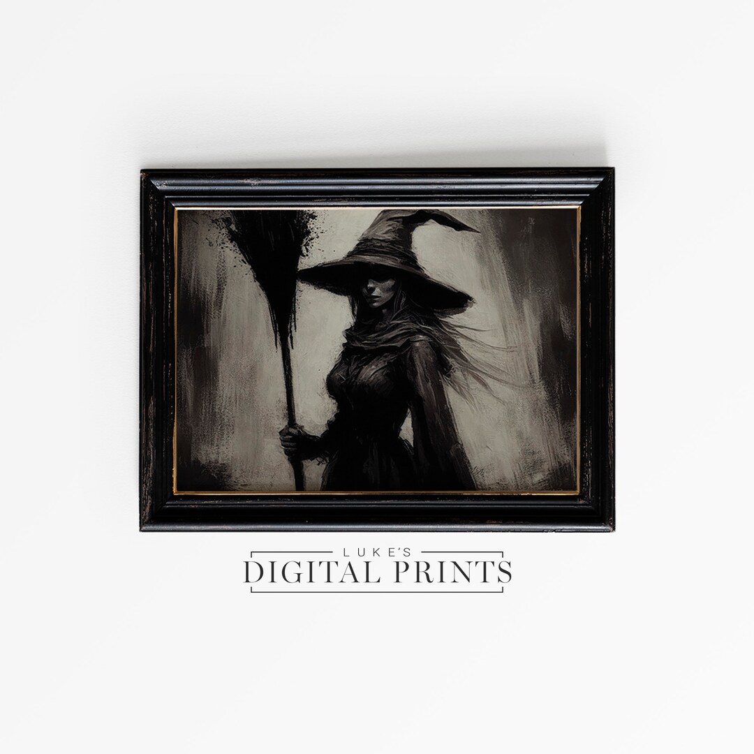Halloween Witch PRINTABLE Wall Art Decor - Digital Print Download ...