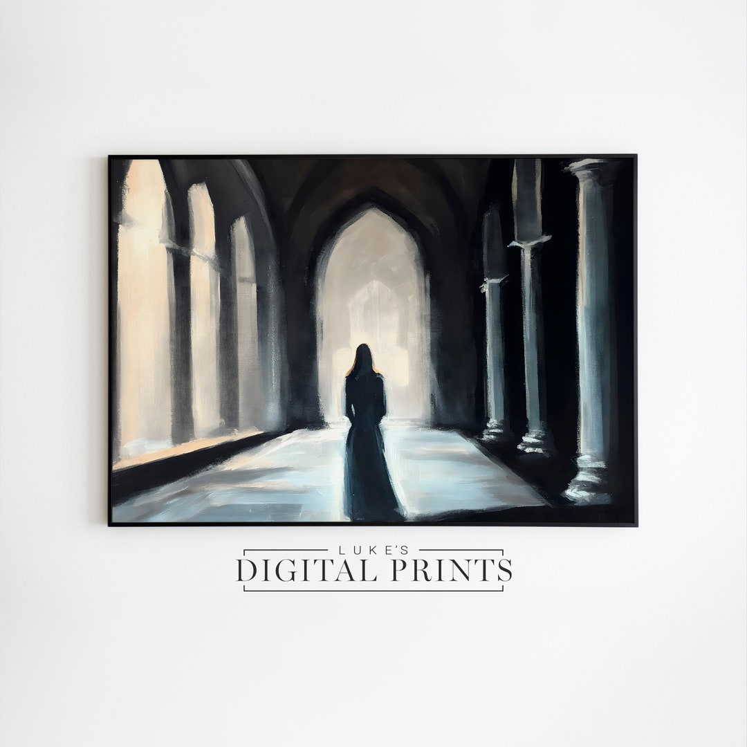 Classical Dark Portrait Oil Painting - Digital Print Download - Gothic ...