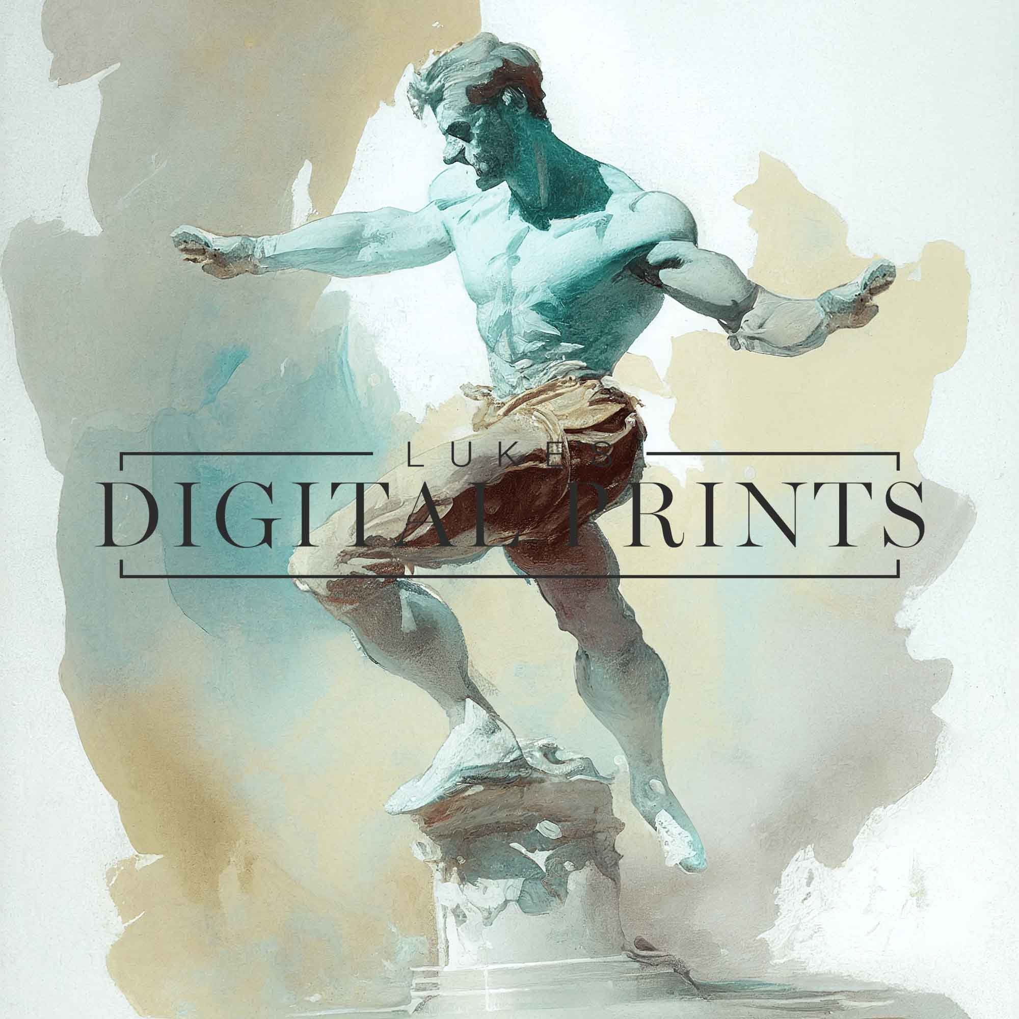 Ancient Greek Statue Watercolor Print Digital Download - Etsy