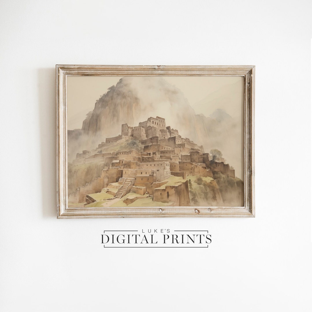 PRINTABLE Machu Picchu Art - Digital Download - Ancient Inca Citadel ...