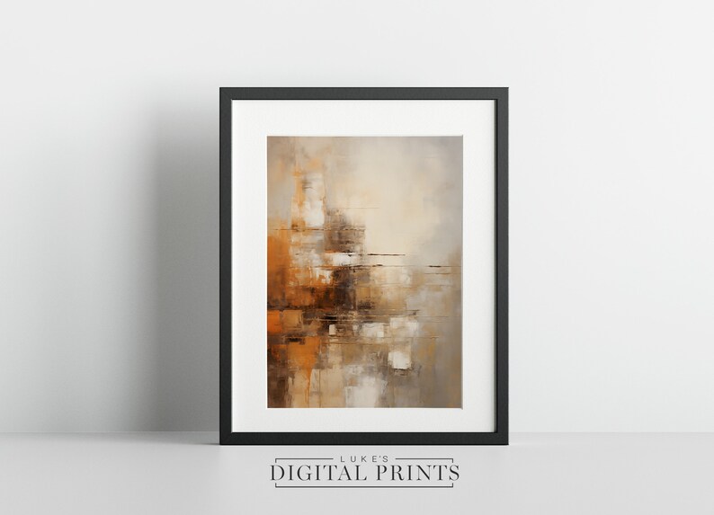 Abstract Orange Art Print - PRINTABLE Digital Poster Download - Vibrant ...