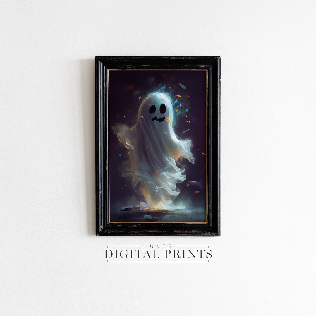 Spooky Ghost Painting PRINTABLE Wall Art - Digital Print Download ...