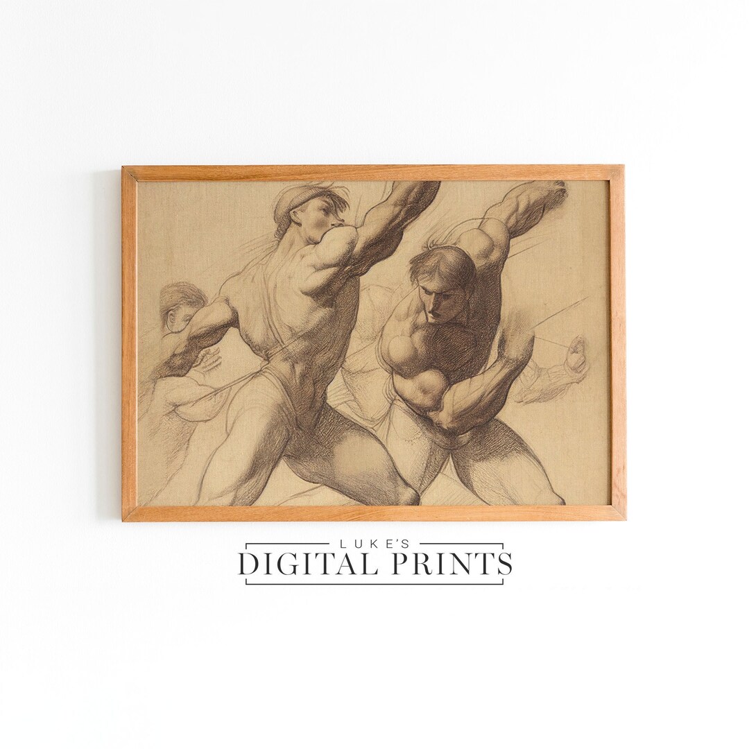 PRINTABLE Classical Roman Art Drawing - Digital Print Download ...