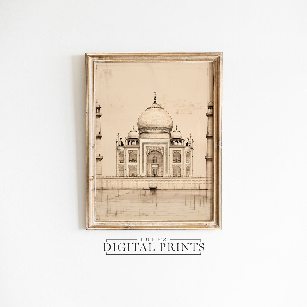 Vintage Indian Landmark Art Print - Digital Download - Historical ...