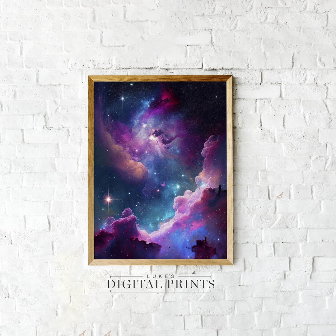 Deep Space Purple Print - Digital Download Poster - PRINTABLE Wall Art ...