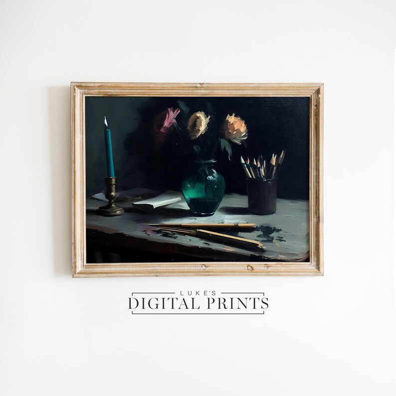 PRINTABLE Gothic Still Life Wall Art - Digital Print Download - Vintage ...