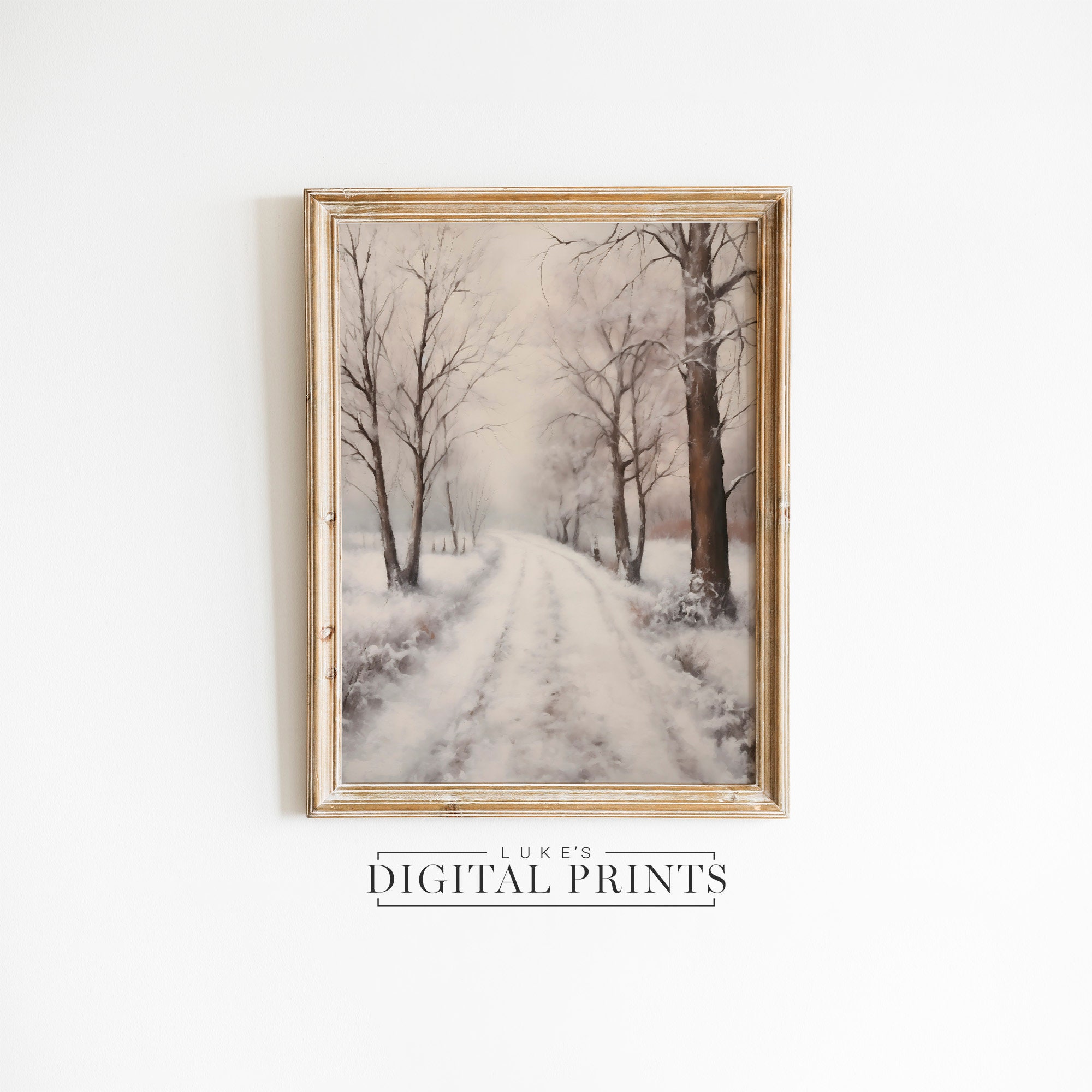 Winter Art Collection PRINTABLE Decor Set of 6 - Digital Print Download ...