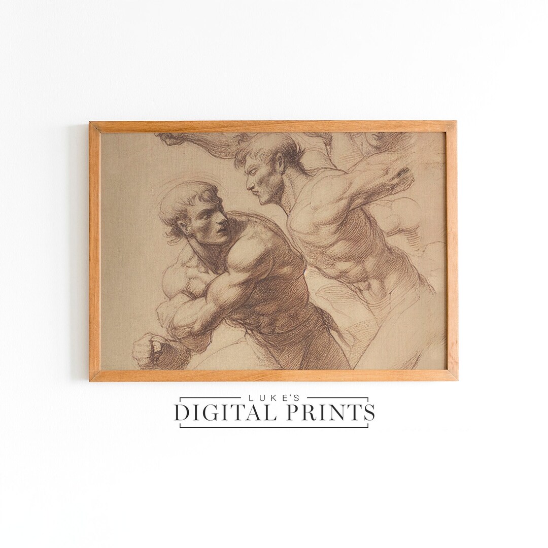 Roman Men Classical Drawing - Digital Print Download - Vintage ...