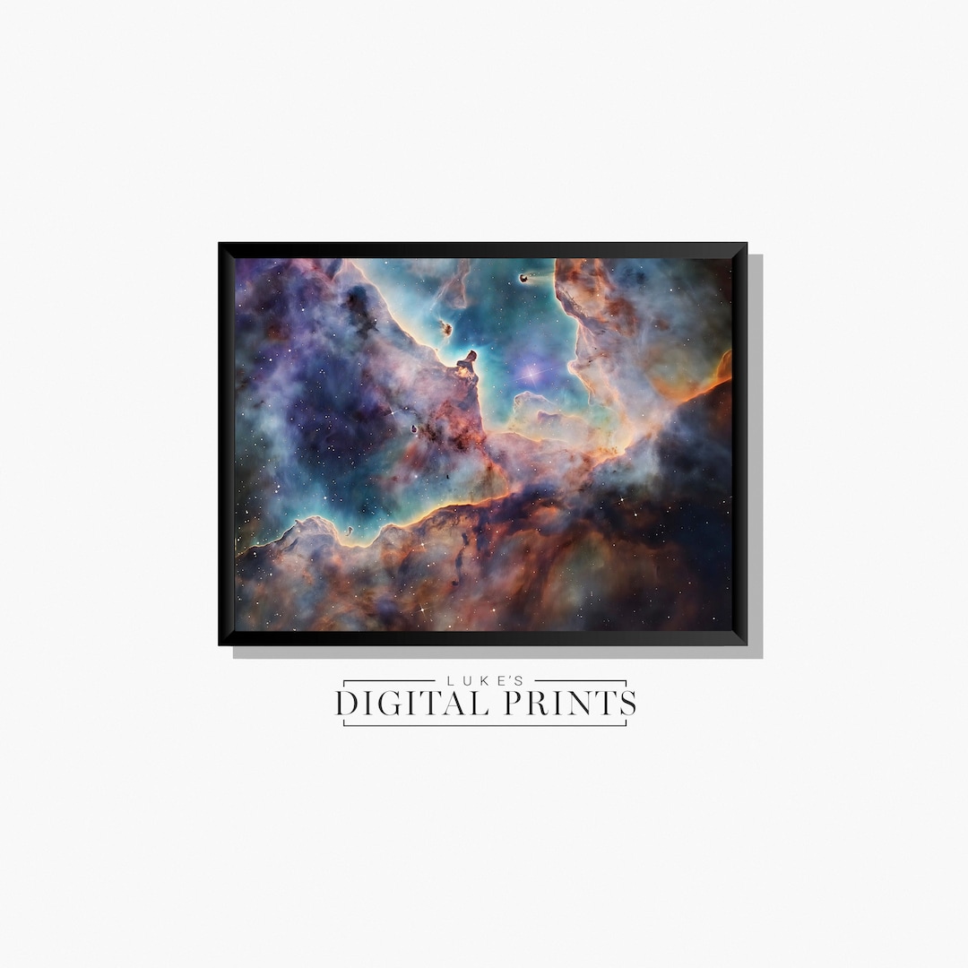 Clouds of the Carina Nebula Art Print - Digital Poster Download - Outer ...
