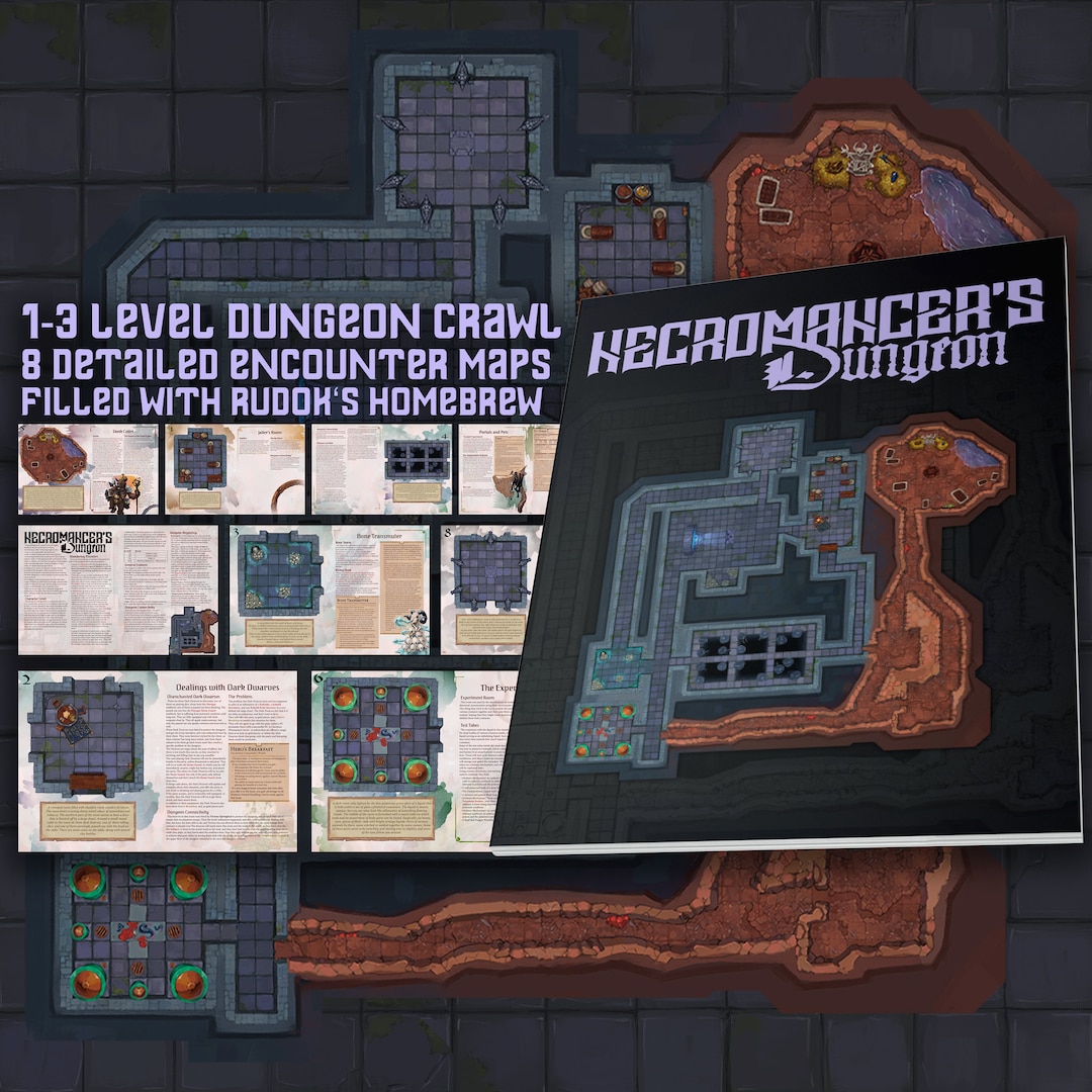 Necromancer's Dungeon 1st Floor | D&D 5e Dungeon Crawl for 1-3 Level ...