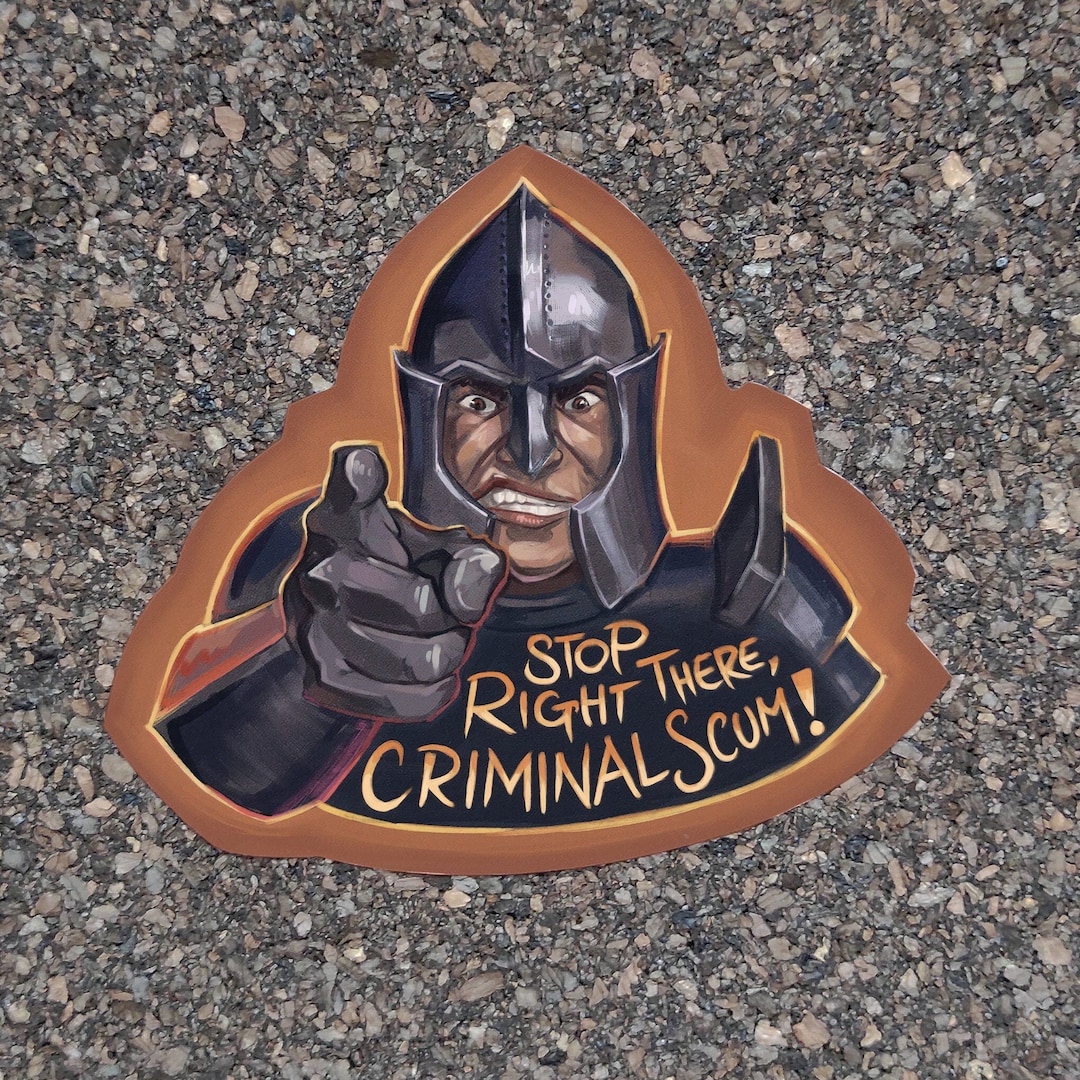 Stop Right There, Criminal Scum! | the Elder Scrolls Meme Sticker ...