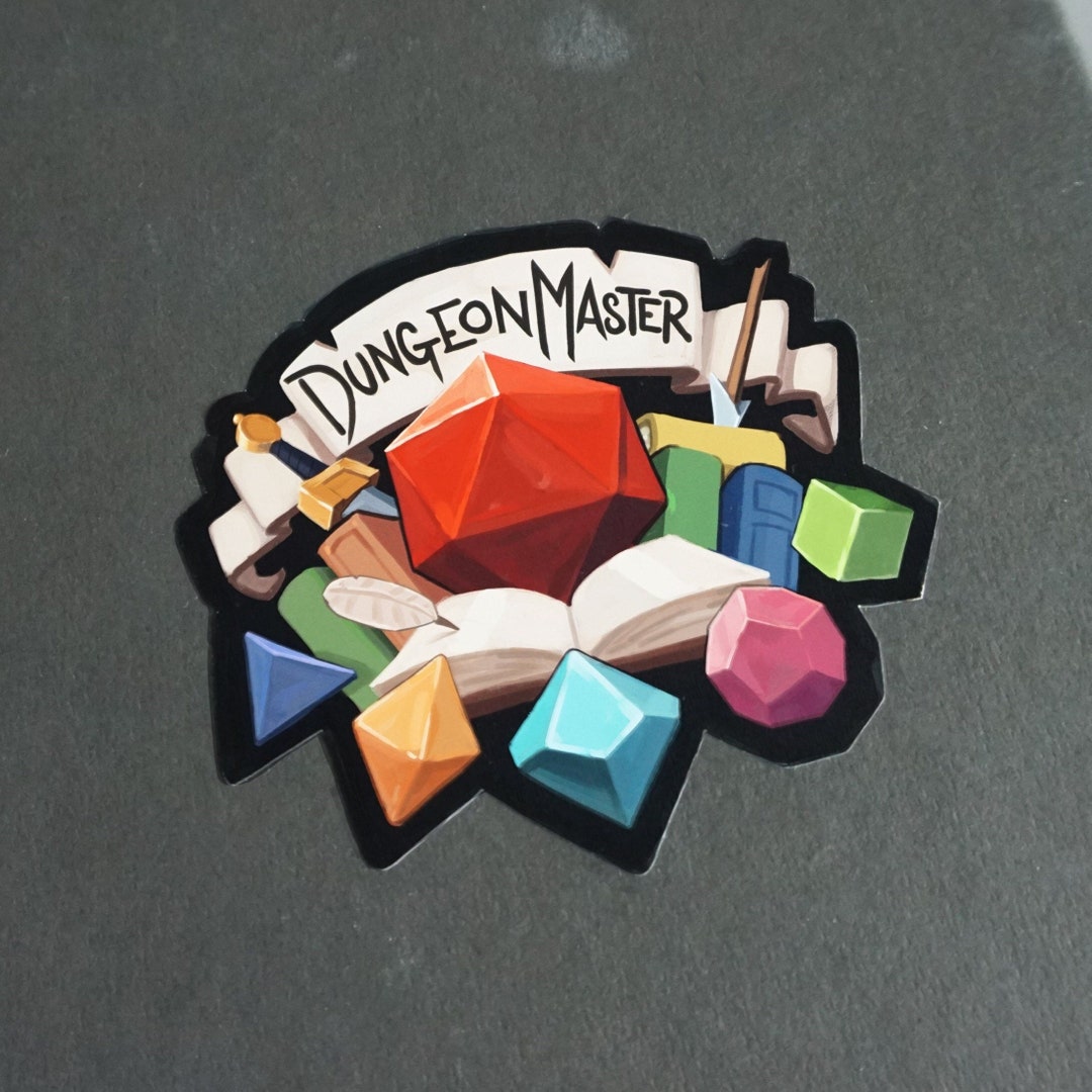Dungeon Master Sticker / DnD Vinyl Waterproof Sticker - Etsy España