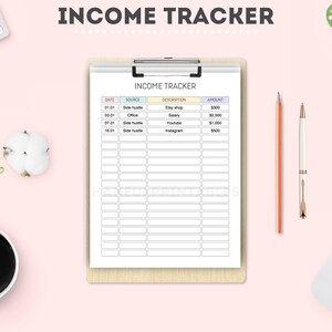 Editable Income Tracker|printable Financial Planner|income Sheet|budget ...