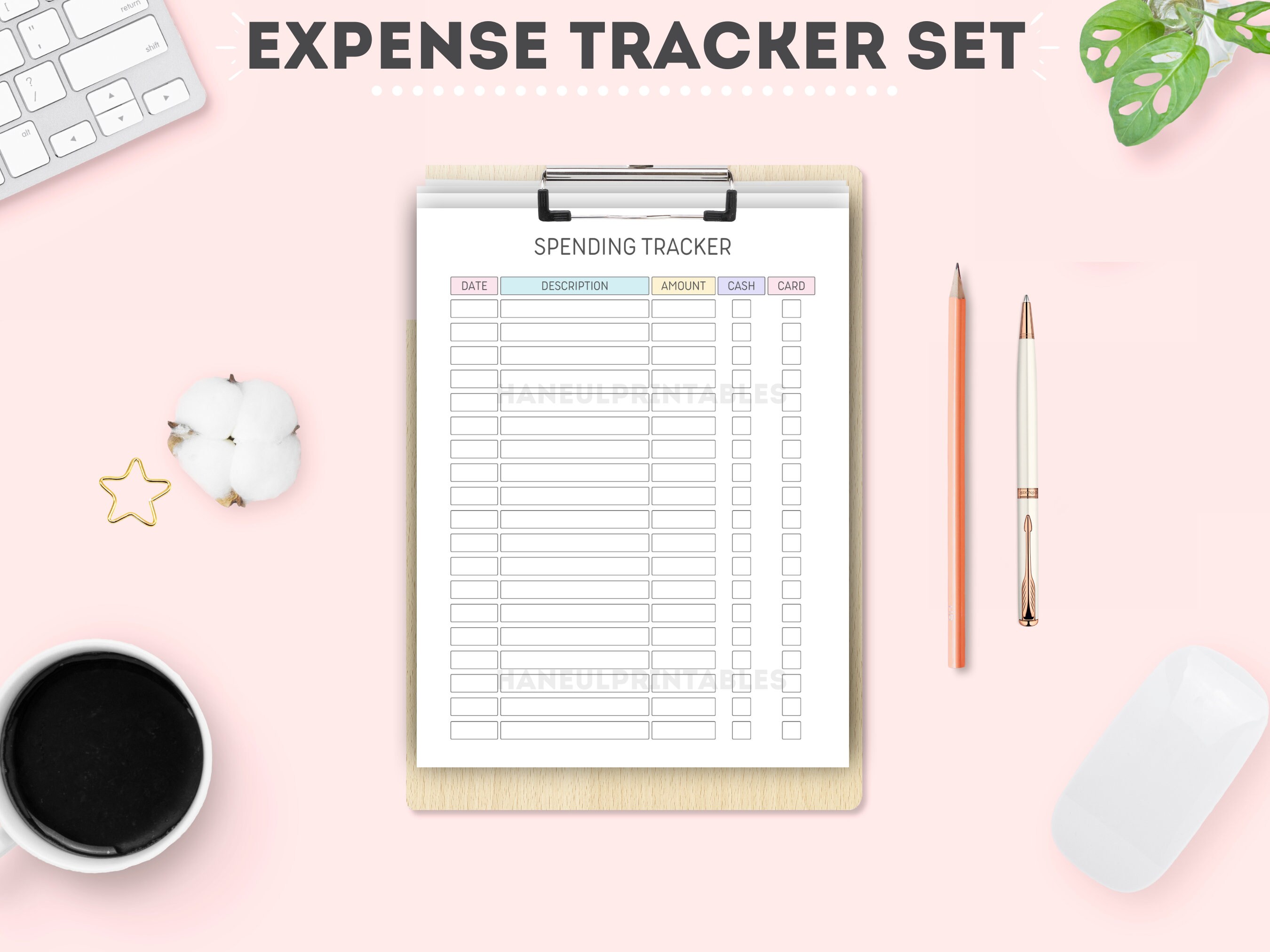 Editable Expense Tracker Set|printable Spending Tracker|purchase Log ...