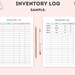 Editable Inventory Logprintable Inventory Trackerinventory ...