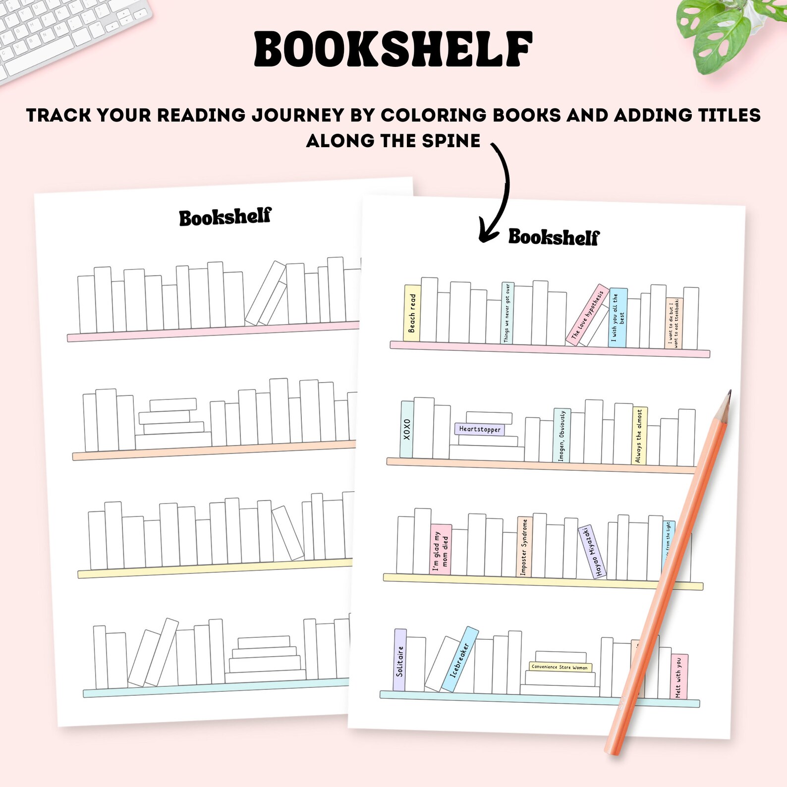 Printable Reading Journal: Book Review, Tracker, Log (PDF) - Etsy