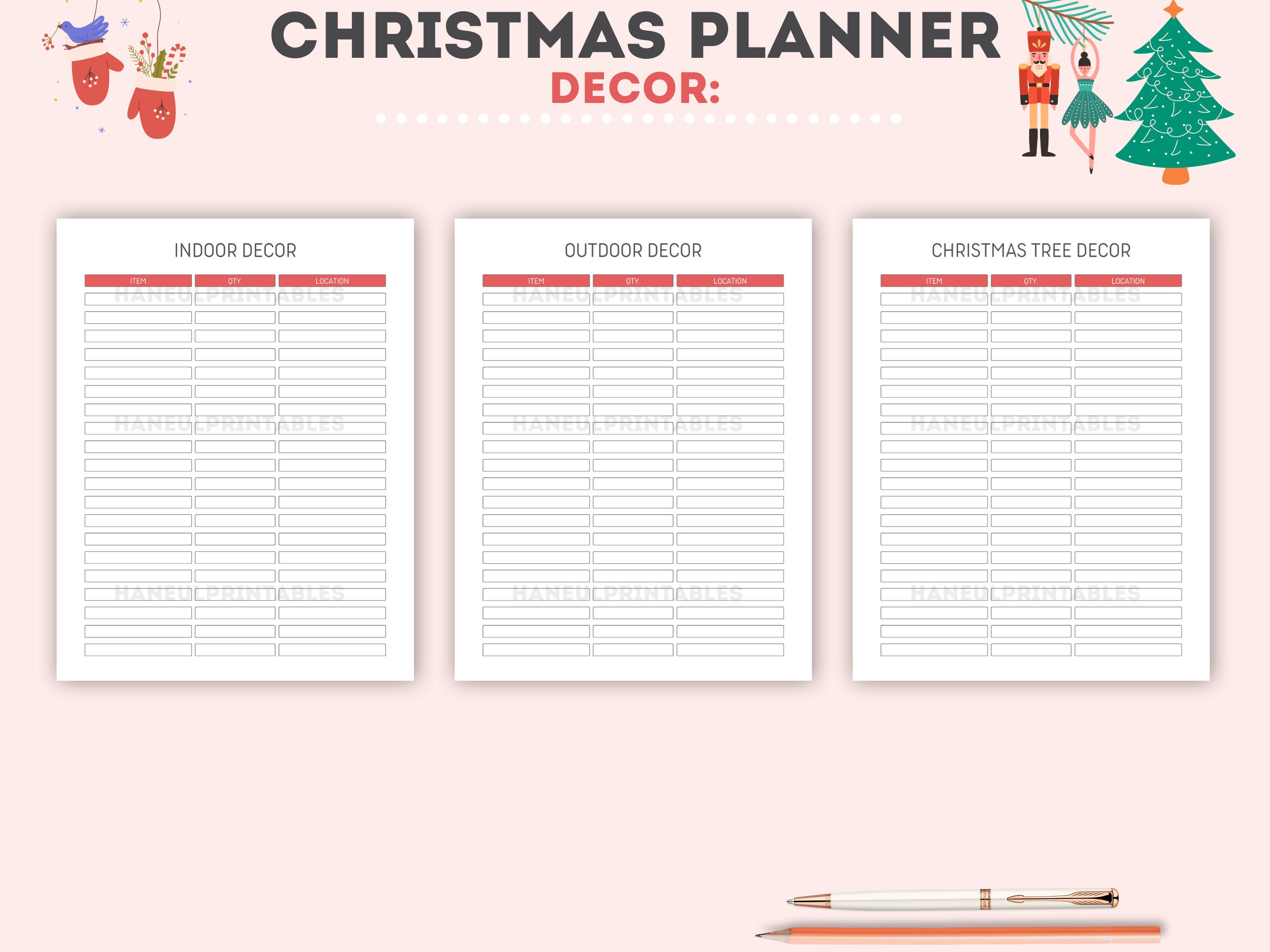 Printable Christmas Plannergift Budget Plannerholiday Plannerchristmas ...