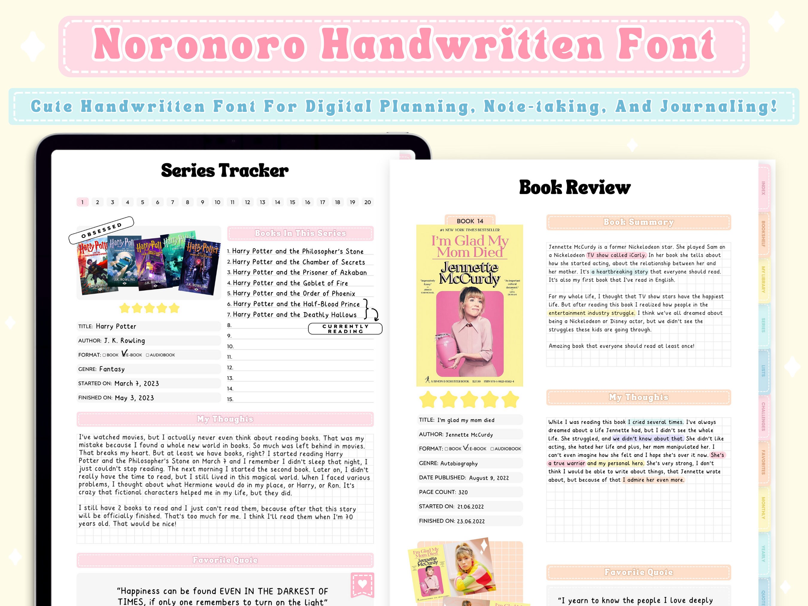 Handwritten Font for Digital Planner, Cute and Neat Handwriting ...