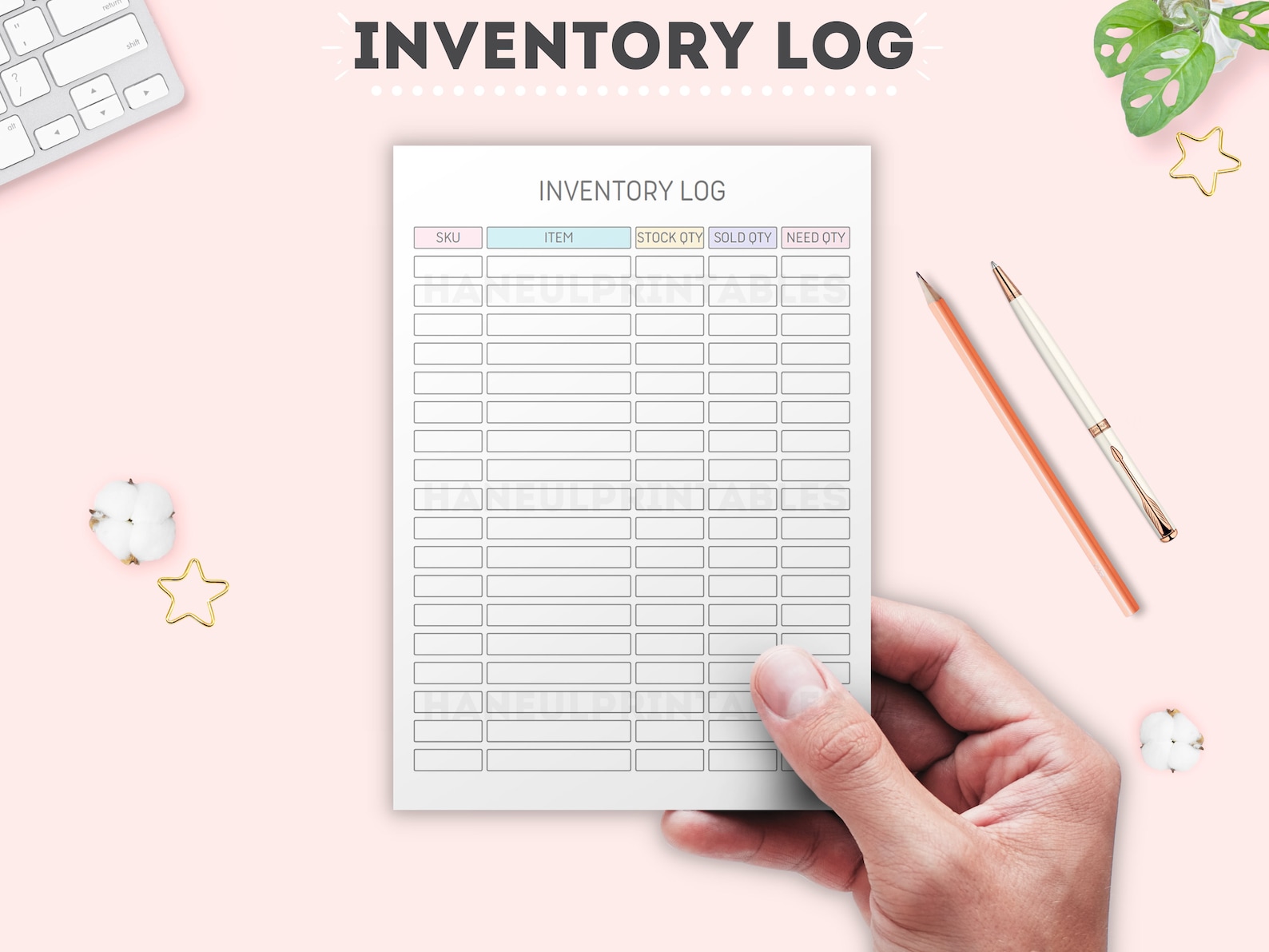 Editable Inventory Logprintable Inventory Trackerinventory ...