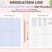 Editable Medication Logprintable Supplement Tracking Sheetmedication ...