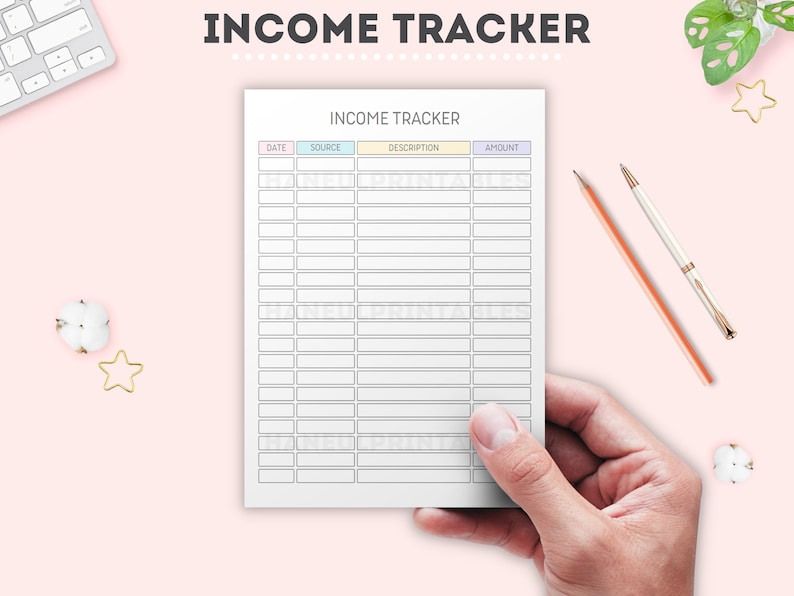 Editable Income Tracker|printable Financial Planner|income Sheet|budget ...