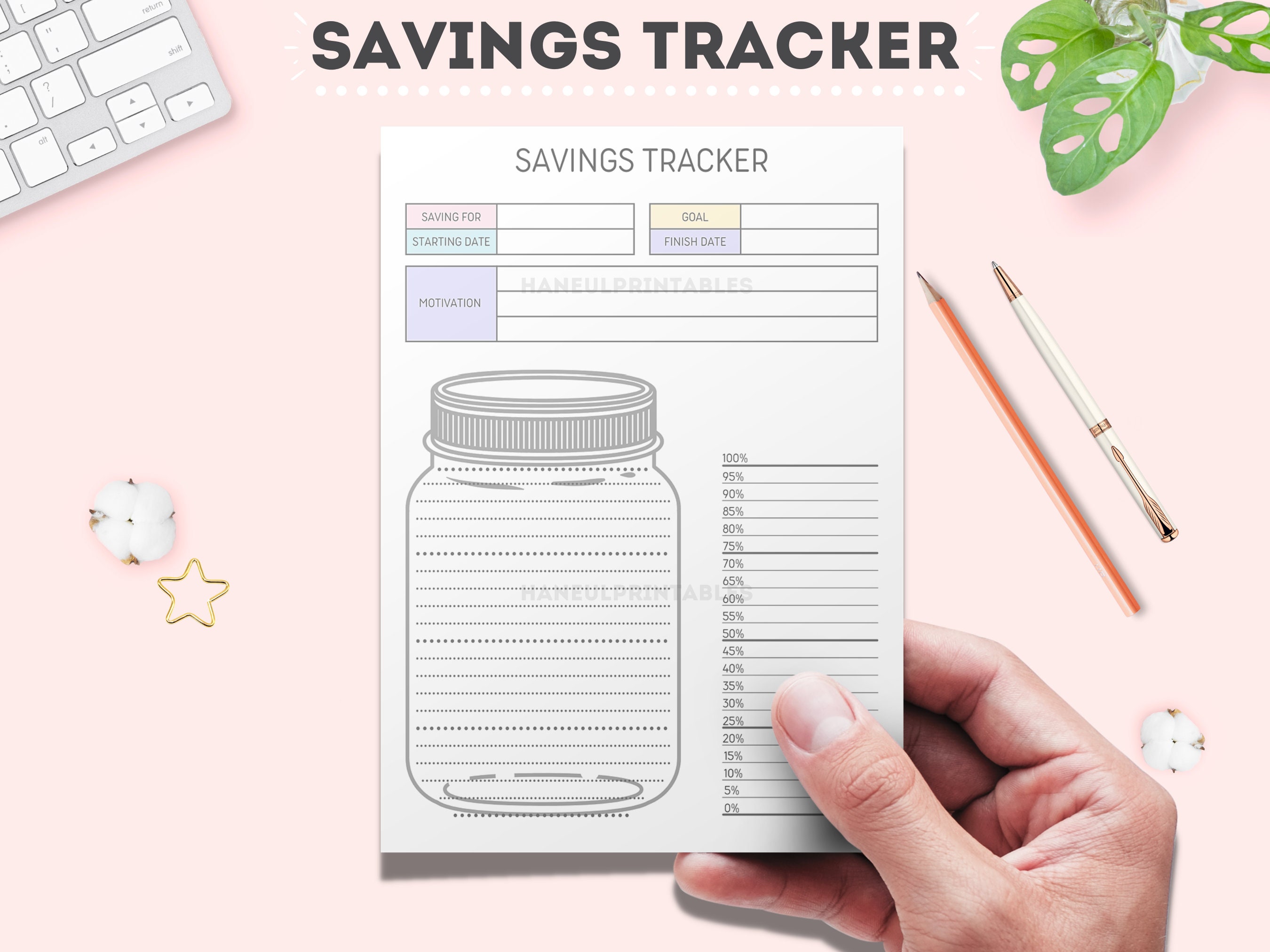 Editable Mason Jar Savings Trackereditable Savings Logmoney - Etsy